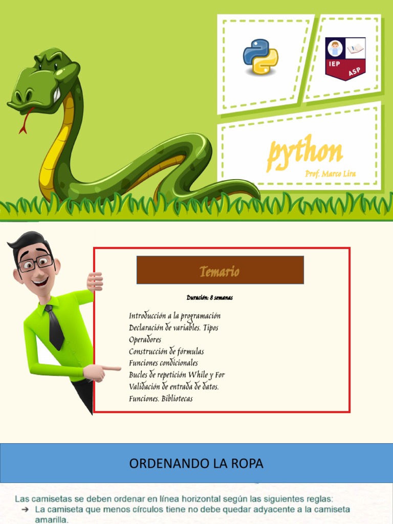 Python - Clase 1 | Descargar gratis PDF | Python (lenguaje de programación) | Programación de ...