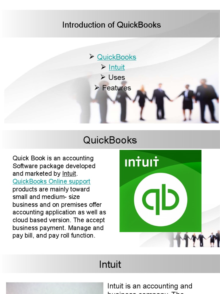 Introduction of Quickbooks: Uses Features | PDF