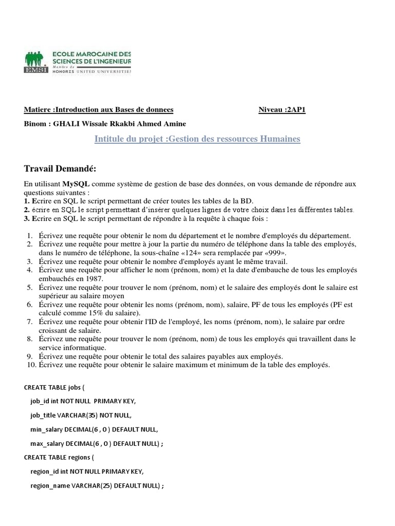 Base de Donee | PDF | Gestion des données | SQL