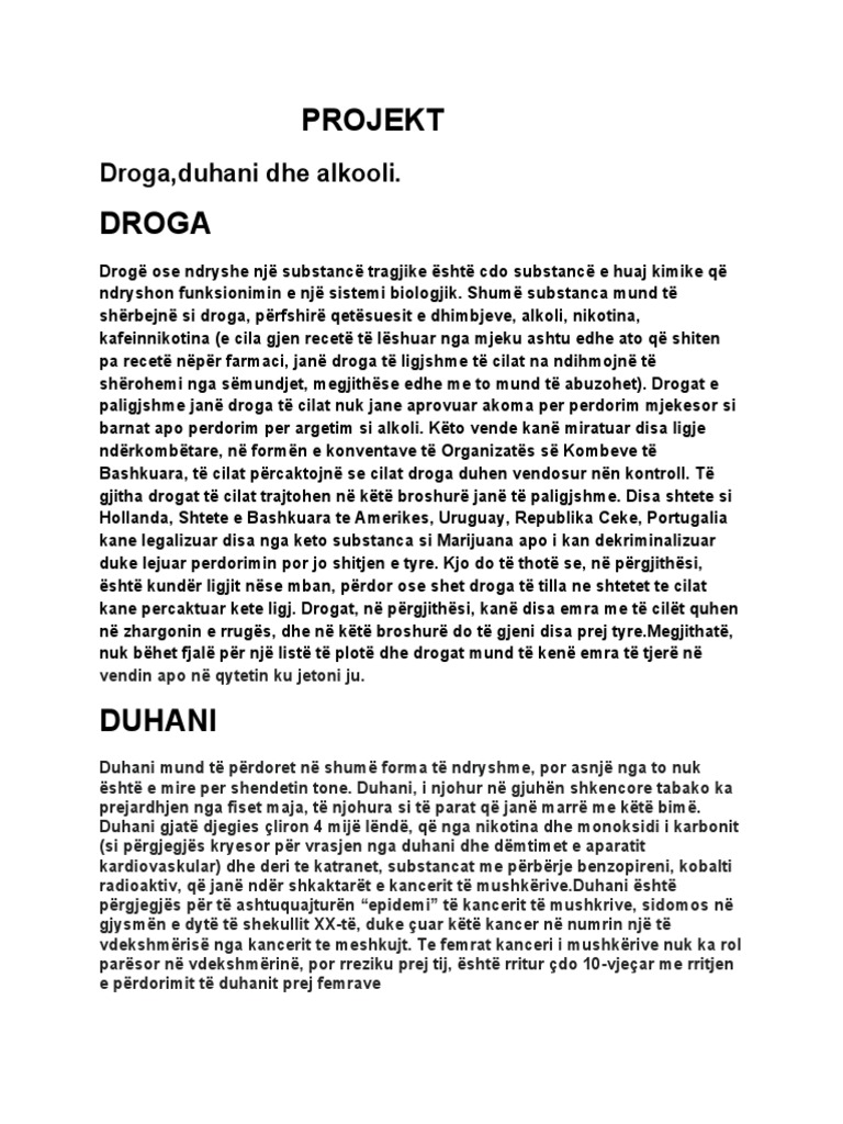 Droga Duhani Alkoli | PDF