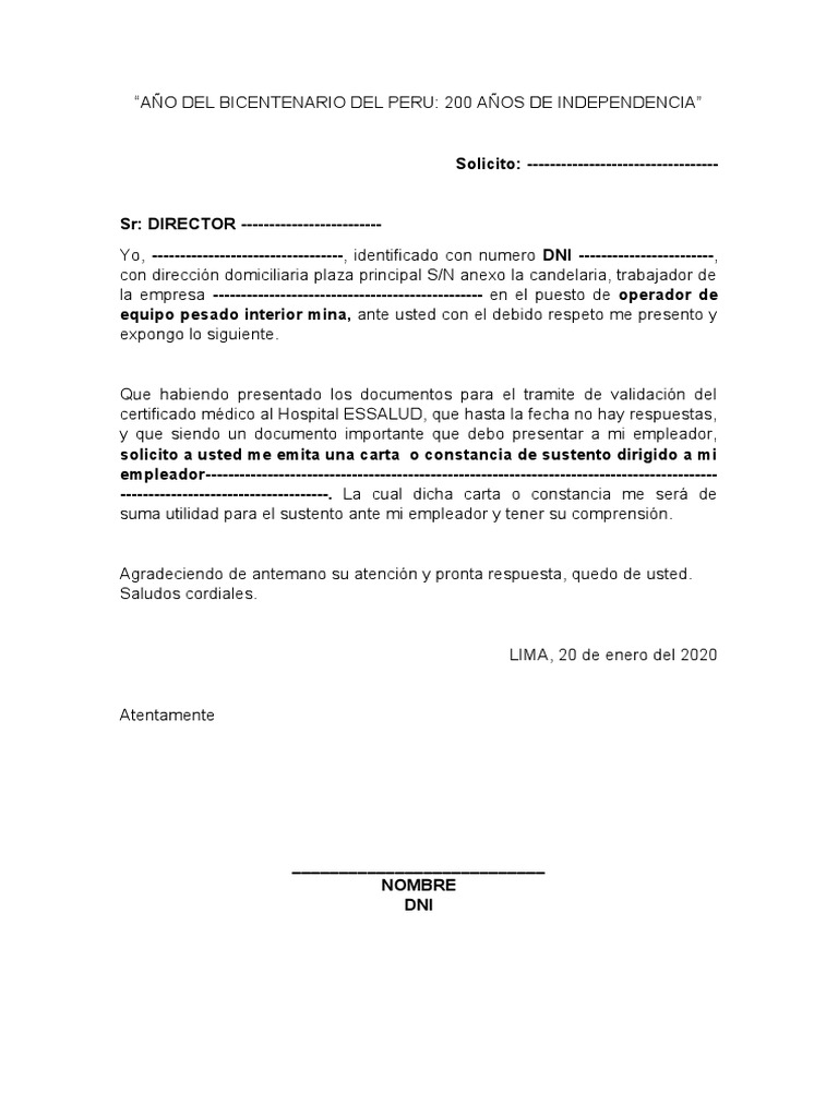 Solicitud MODELO SIMPLE | PDF