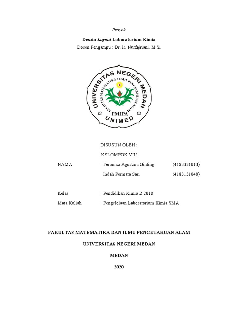 Proyek - Peng - Lab - Desain Layout Laboratorium Kimia - Kelompok 10 - PSPK B 2018 | PDF