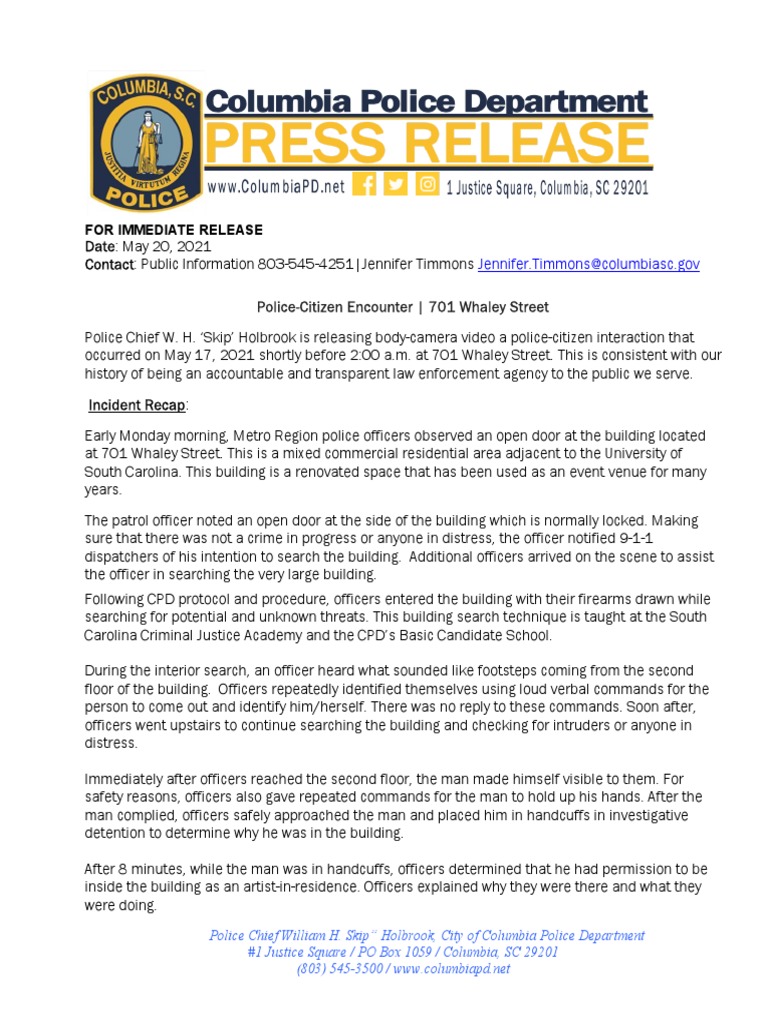 Police Citizen Encounter 701 Whaley Street News | PDF | Chicago Police ...