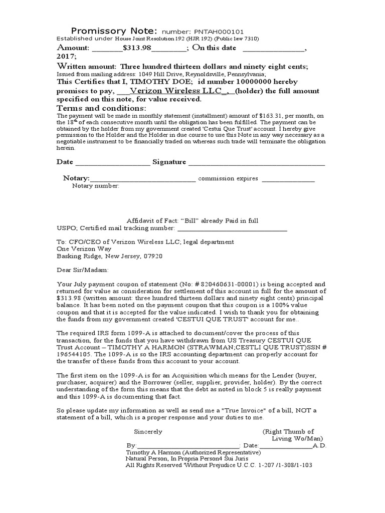 Promissory Note Sample | PDF | Uniform Commercial Code | Common Law