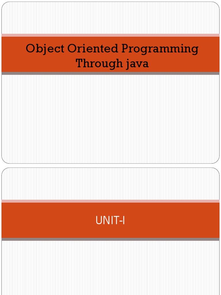Java Unit I Pdf Constructor Object Oriented Programming Programming 6218