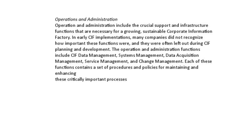 DW Operations and Administration | PDF | Finance & Money Management
