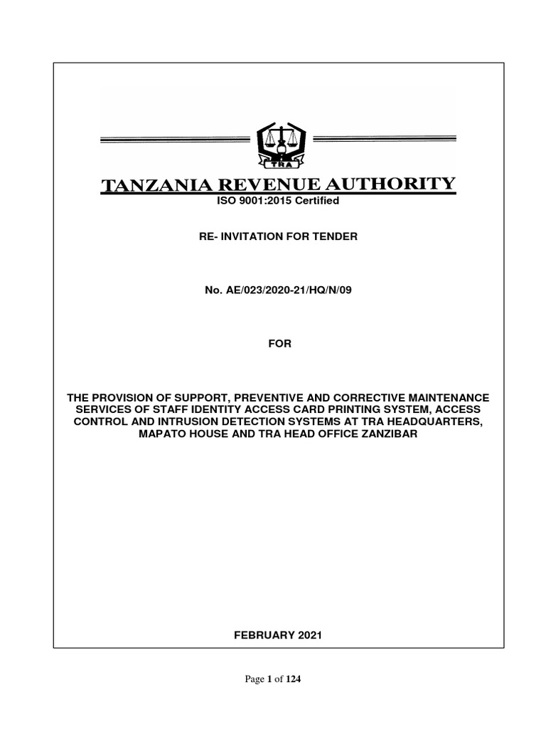 IFT FOR ANNUAL SUPPORT - TRA Access Control Systems 10-02-2021 | PDF ...