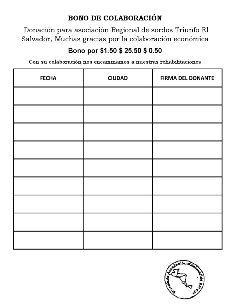 Bono de Colaboración | PDF