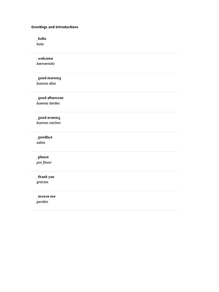 Greetings and Introductions | PDF
