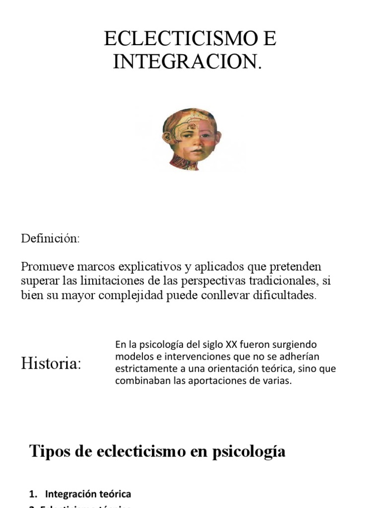 Eclecticismo e Integracion Diapositiva | PDF