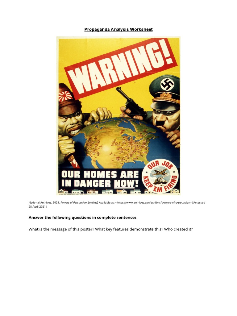 Propaganda Analysis Worksheet