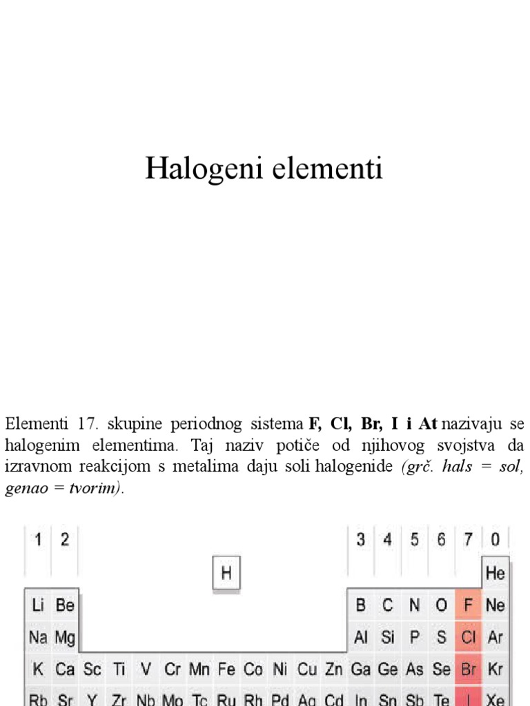 Halogeni Elementi | PDF