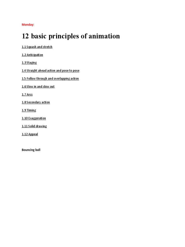 12 Principles of Animation Explained | PDF