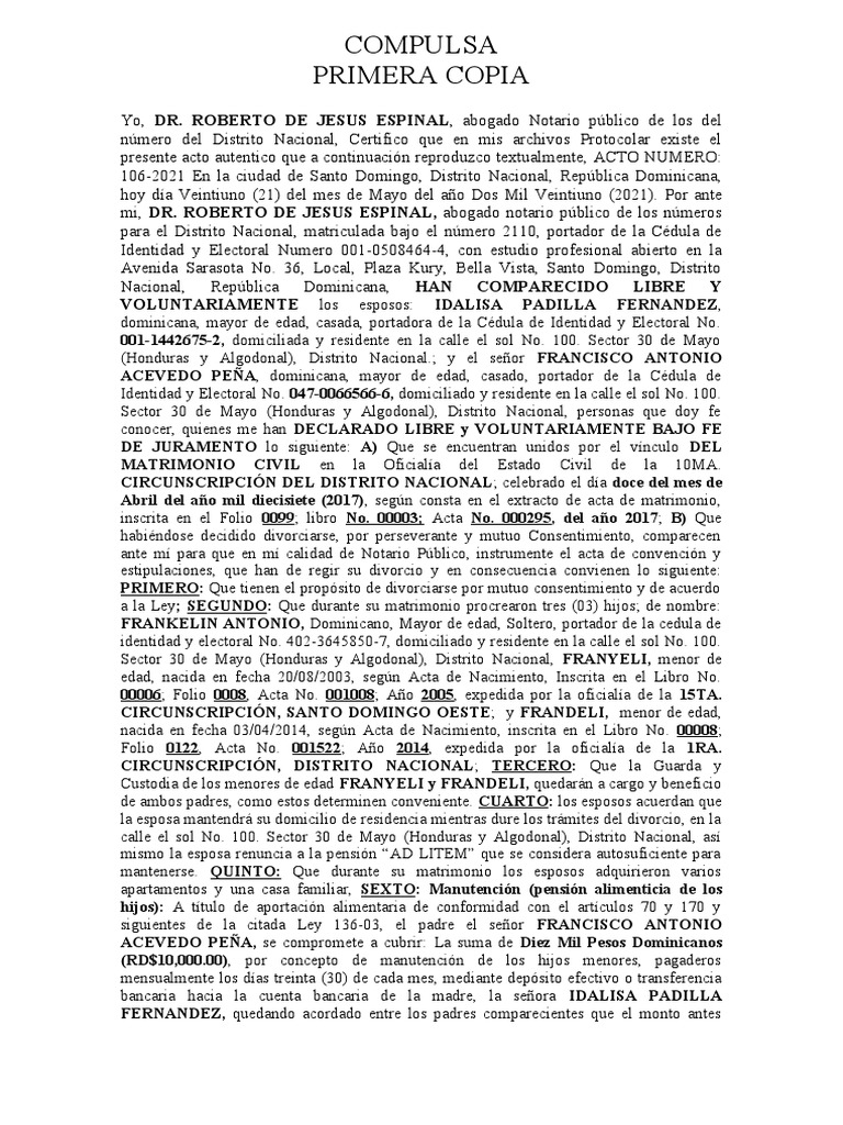 COMPULSA | PDF | República Dominicana | Divorcio