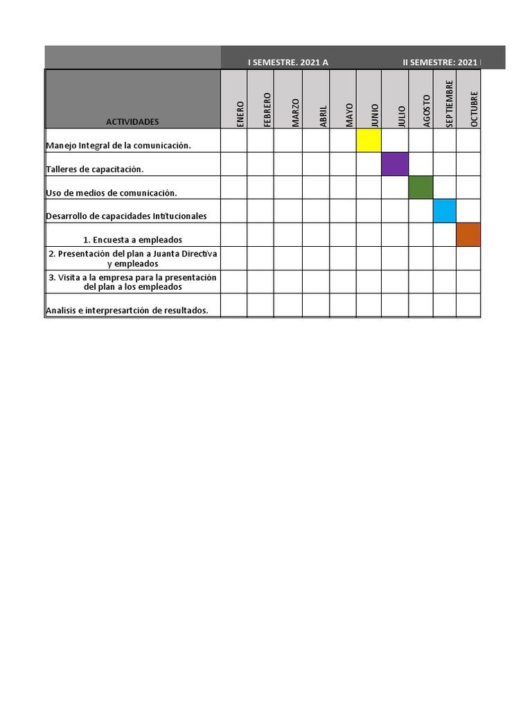 Cronograma Plan Del Plan de RRPP | PDF