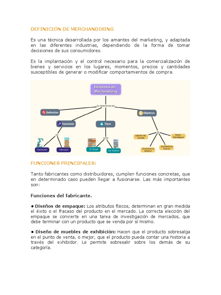Definición y Funciones del Merchandising | PDF | Comercialización ...