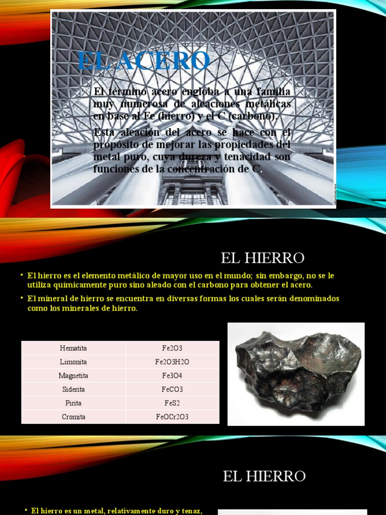 Propiedades y Composición del Acero | PDF | Hierro | Acero