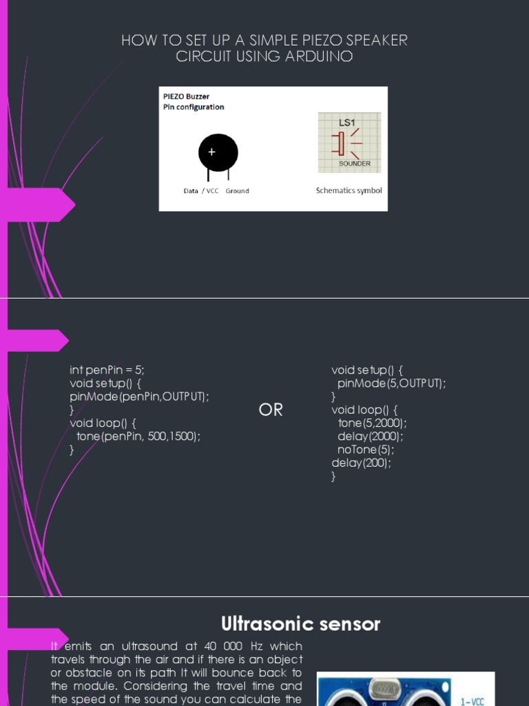 How To Set Up A Simple Piezo Speaker Circuit Using Arduino | PDF ...