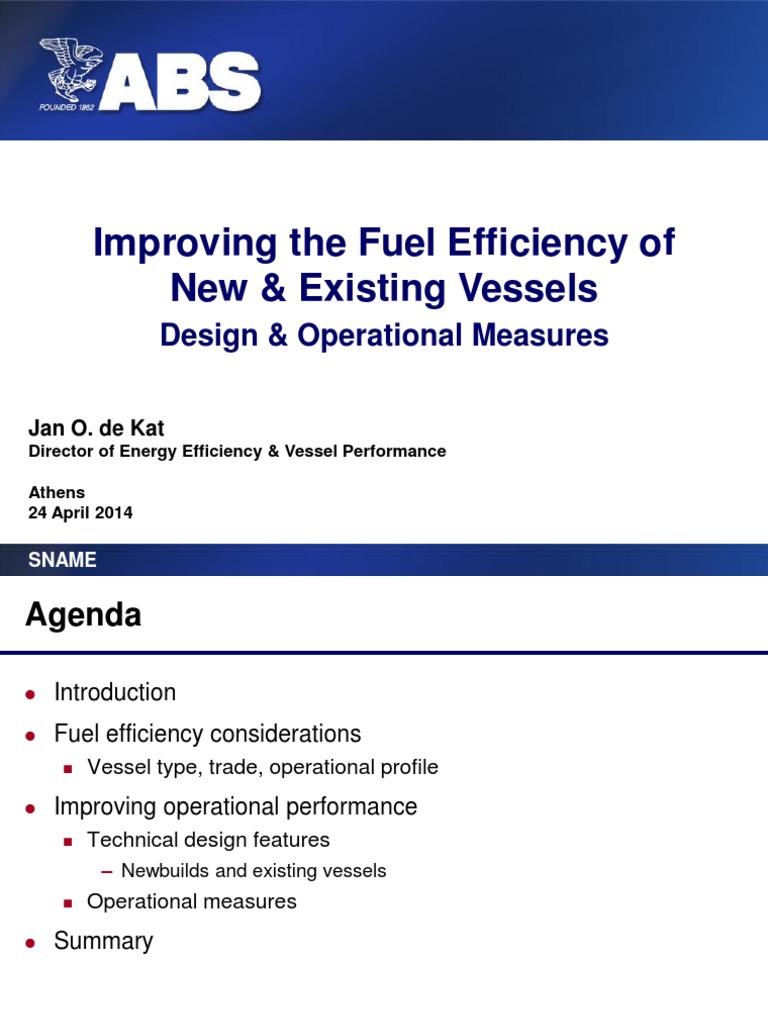 Improving The Fuel Efficiency of A Ship | PDF | Marine Propulsion | Engines