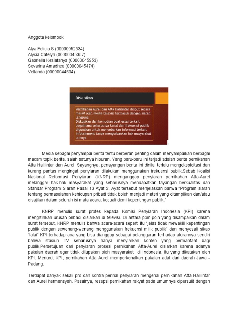 Pernikahan Atta-Aurel | PDF