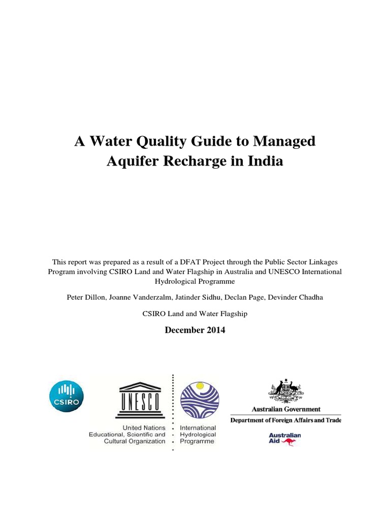Water Quality Guide MAR India | PDF | Aquifer | Groundwater