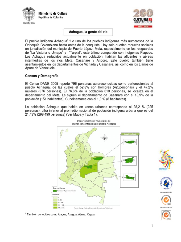 El Pueblo Achagua | PDF | Colombia | Cultura (general)