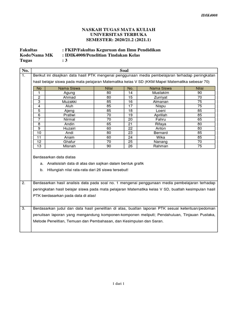 Naskah Idik4008 tmk3 1 | PDF