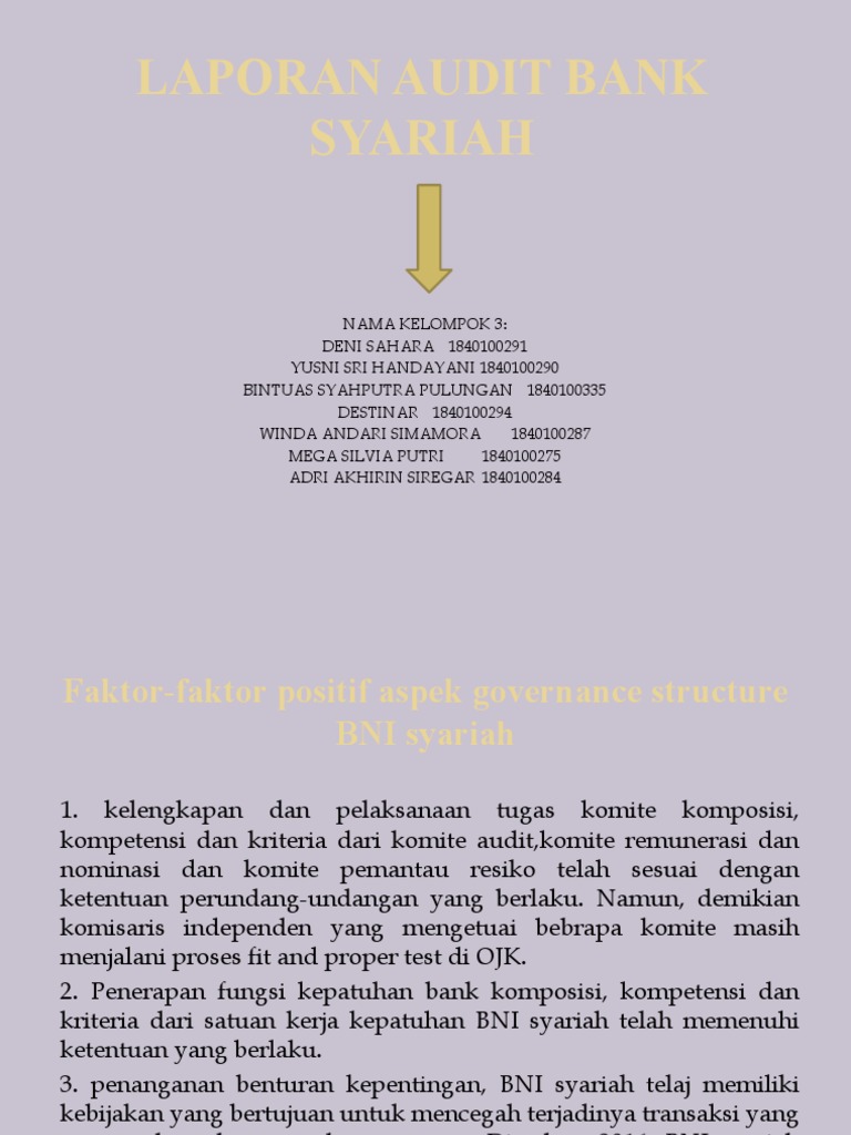 Laporan Audit Bank Syariah | PDF