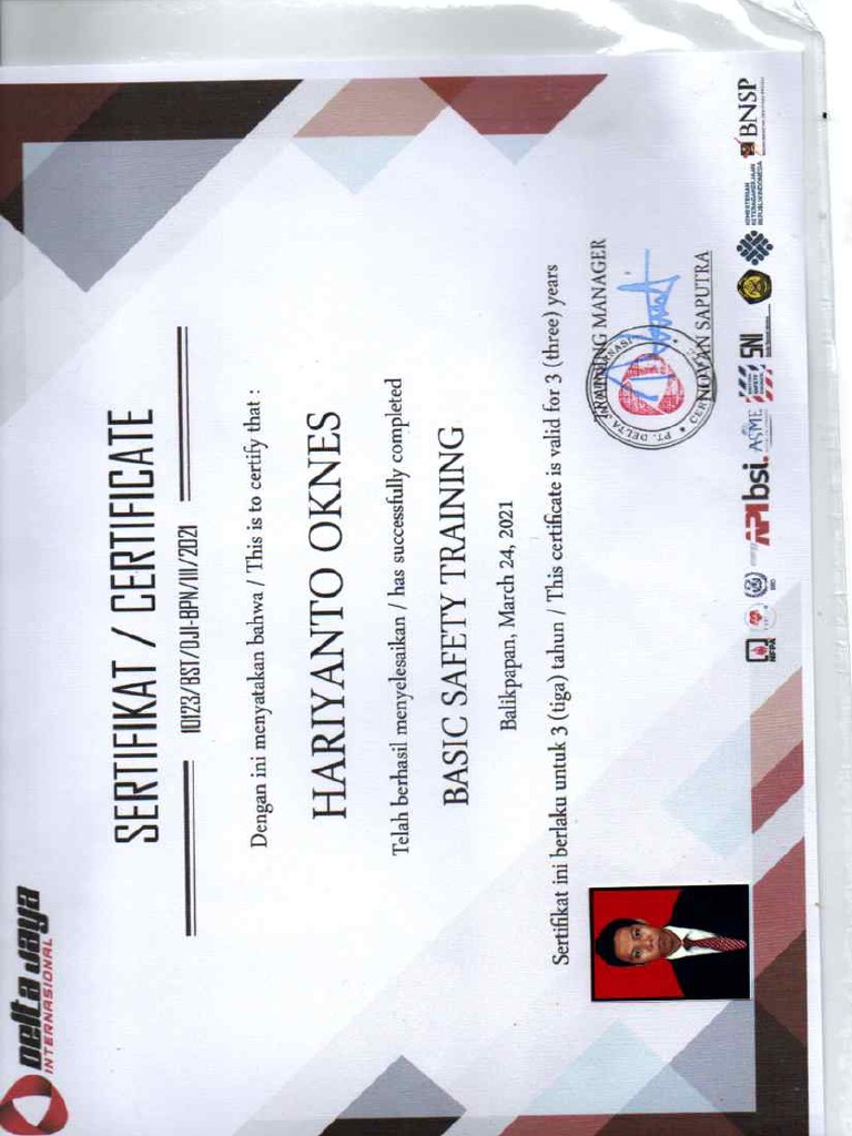 BST Sertifikat | PDF