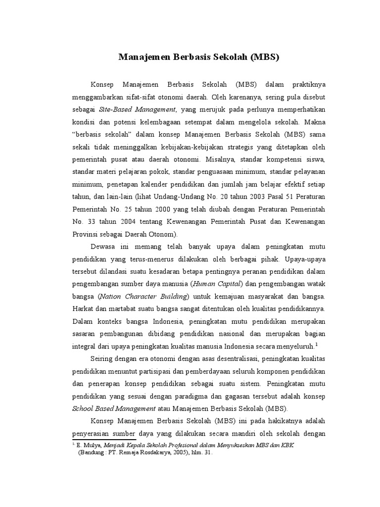 MBS Pengertian | PDF