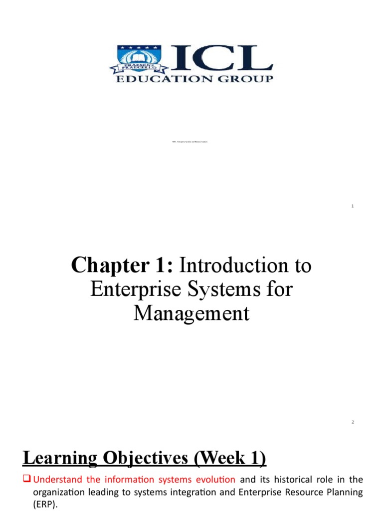 Week1 - Introduction To Enterprise Systems | PDF | Enterprise Resource Planning | Business Process