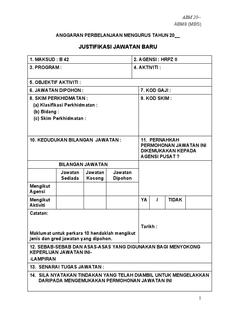 Borang Abm8 | PDF