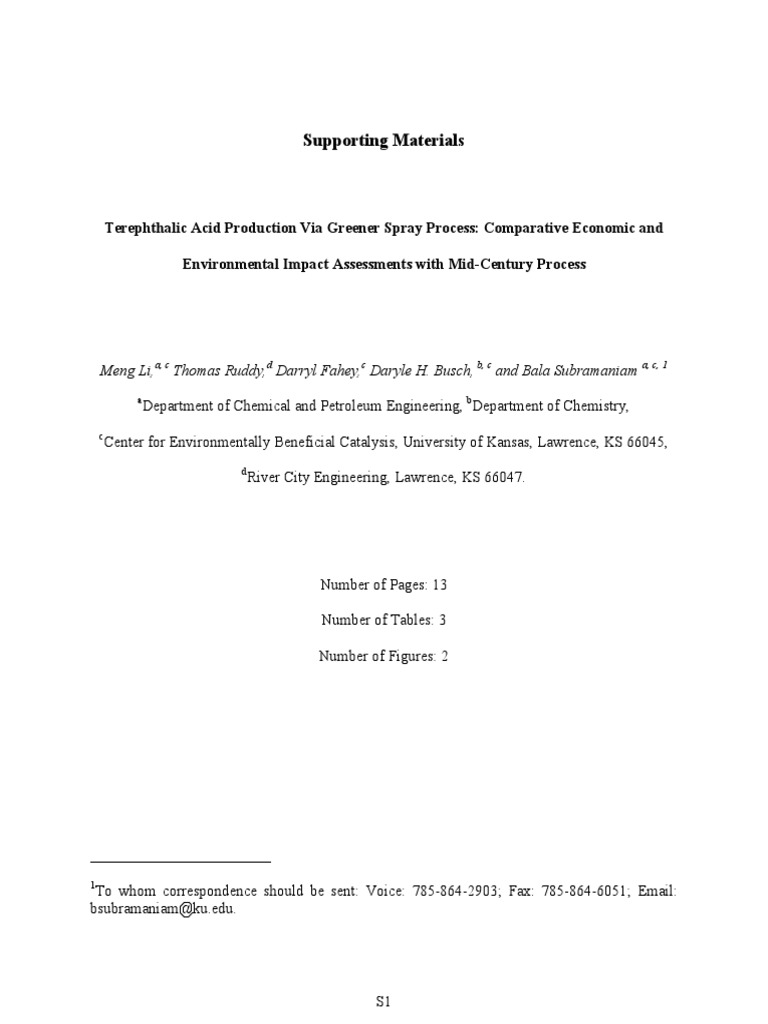 Tpa Production Spray Greener Process | PDF | Acetic Acid | Catalysis