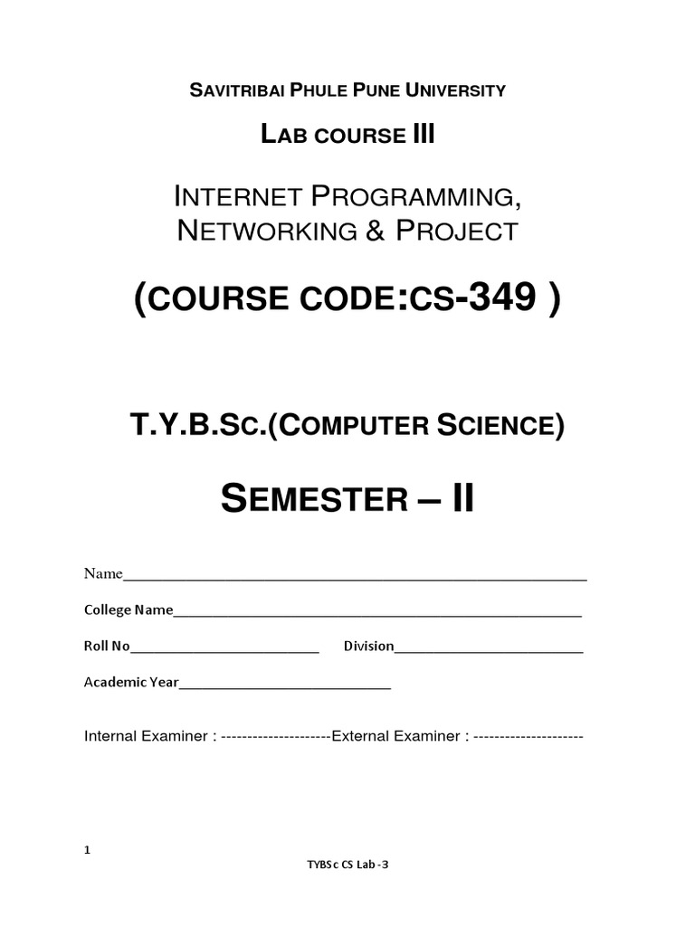 TYBSc CS Lab: Internet Programming Guide | PDF | Html Element | World ...