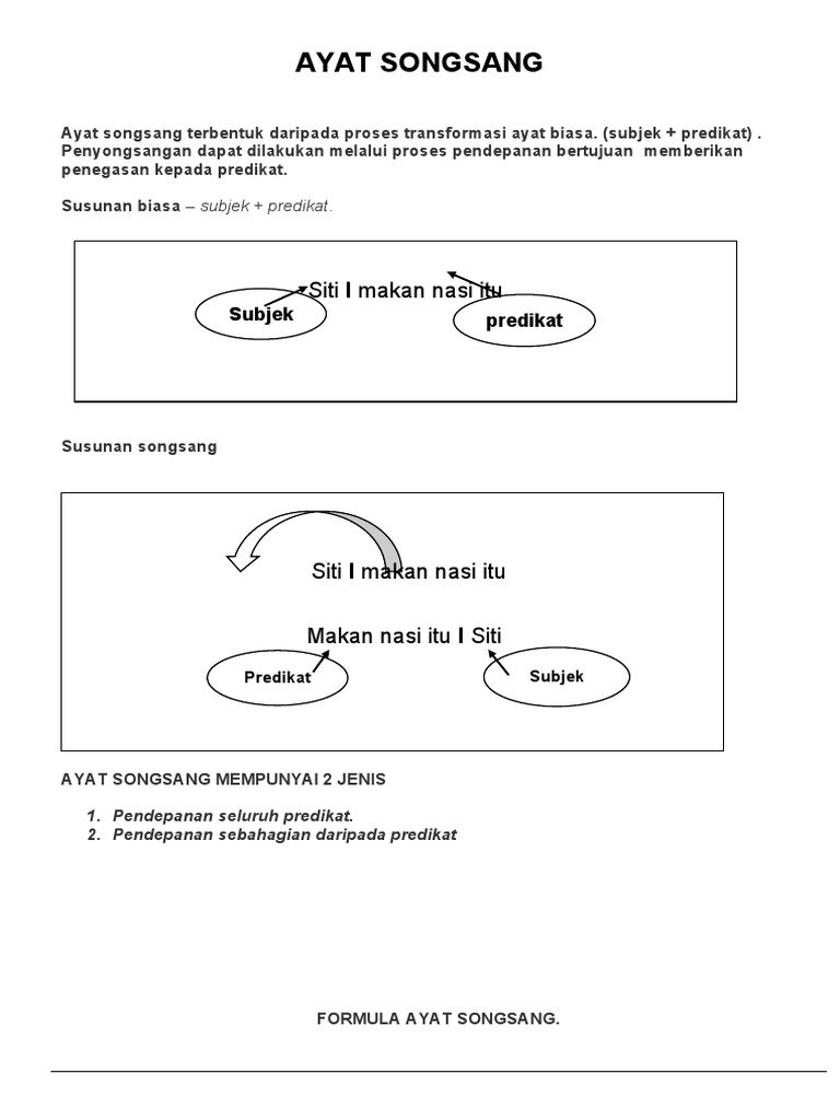 2.susunan Ayat Songsang | PDF