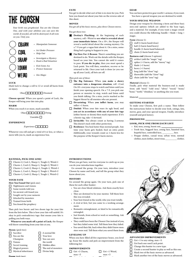 Monster of The Week Revised Playbooks Formfillable | PDF | Amulet