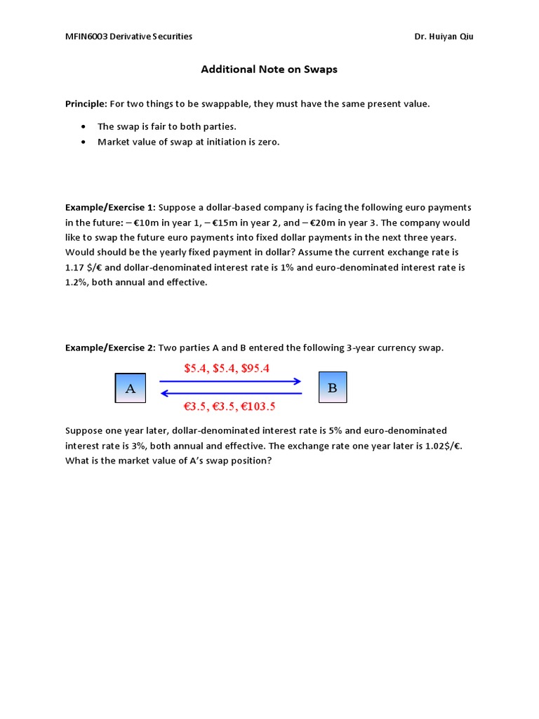 Additional Note On Swaps | PDF