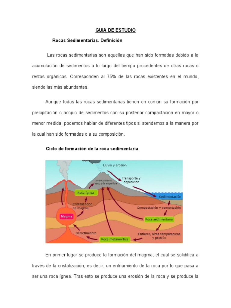 Ciclos de Formación de Rocas Sedimentarias | PDF | Roca clástica | Roca ...