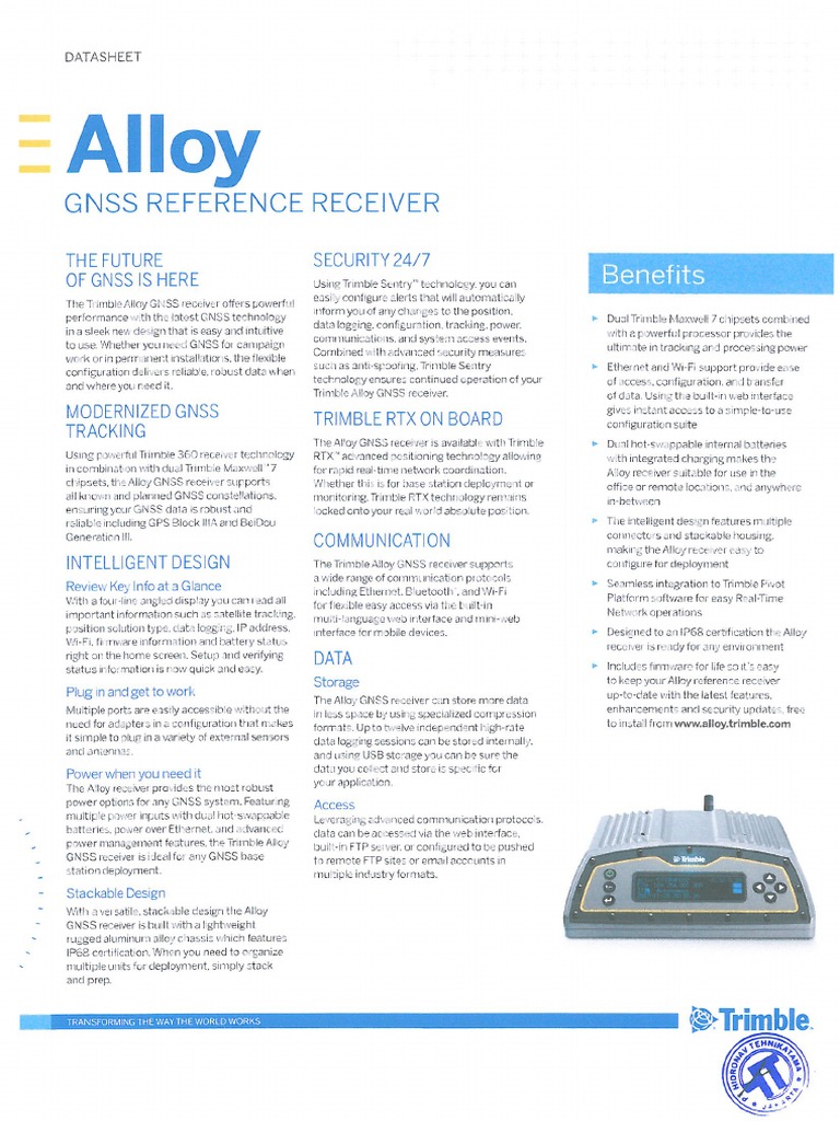 Brochure Trimble Alloy | PDF