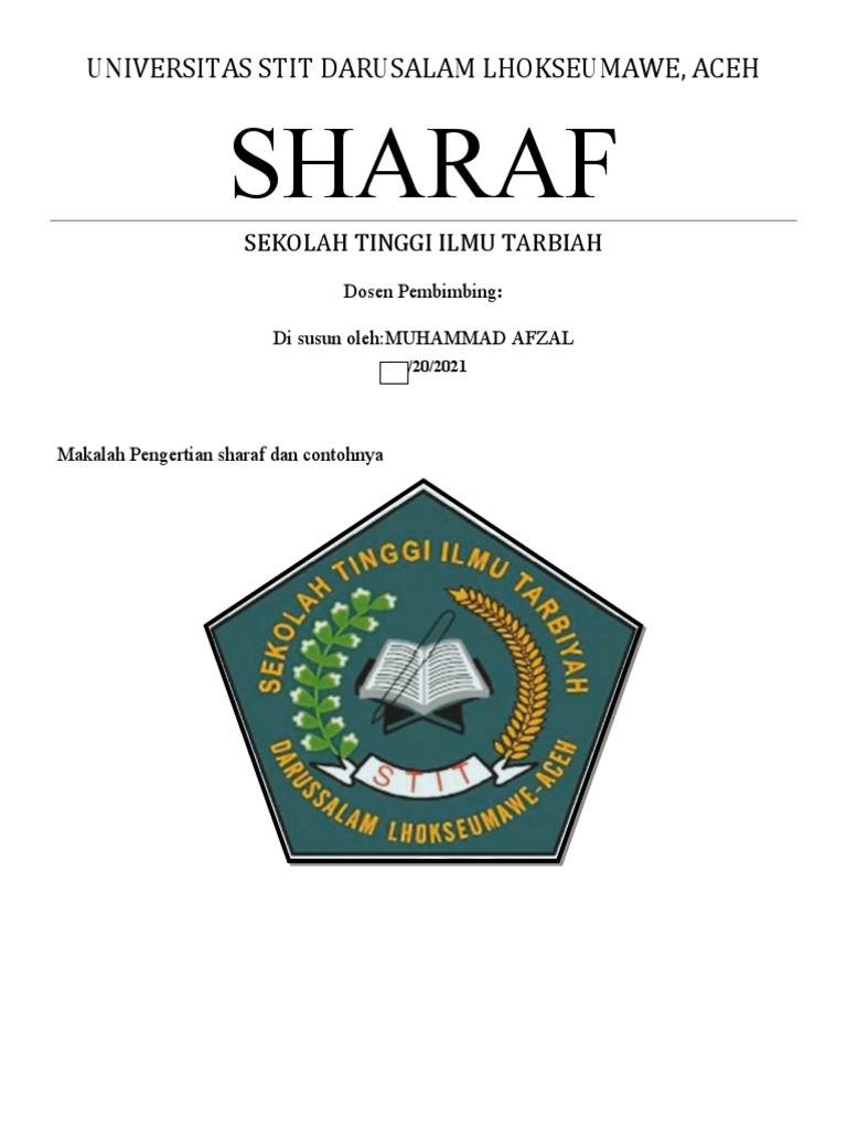 Makalah Sharaf | PDF