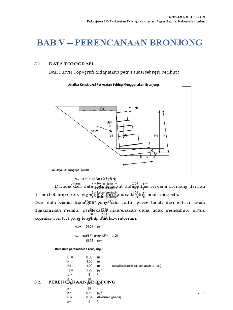 Bab 5 Perencanaan Bronjong | PDF