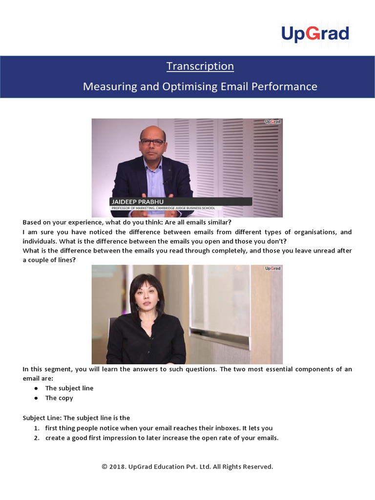 Measuring and Optimising Email Performance | PDF | Return On Investment ... Measuring and Optimising Email Performance | PDF | Return On Investment ...