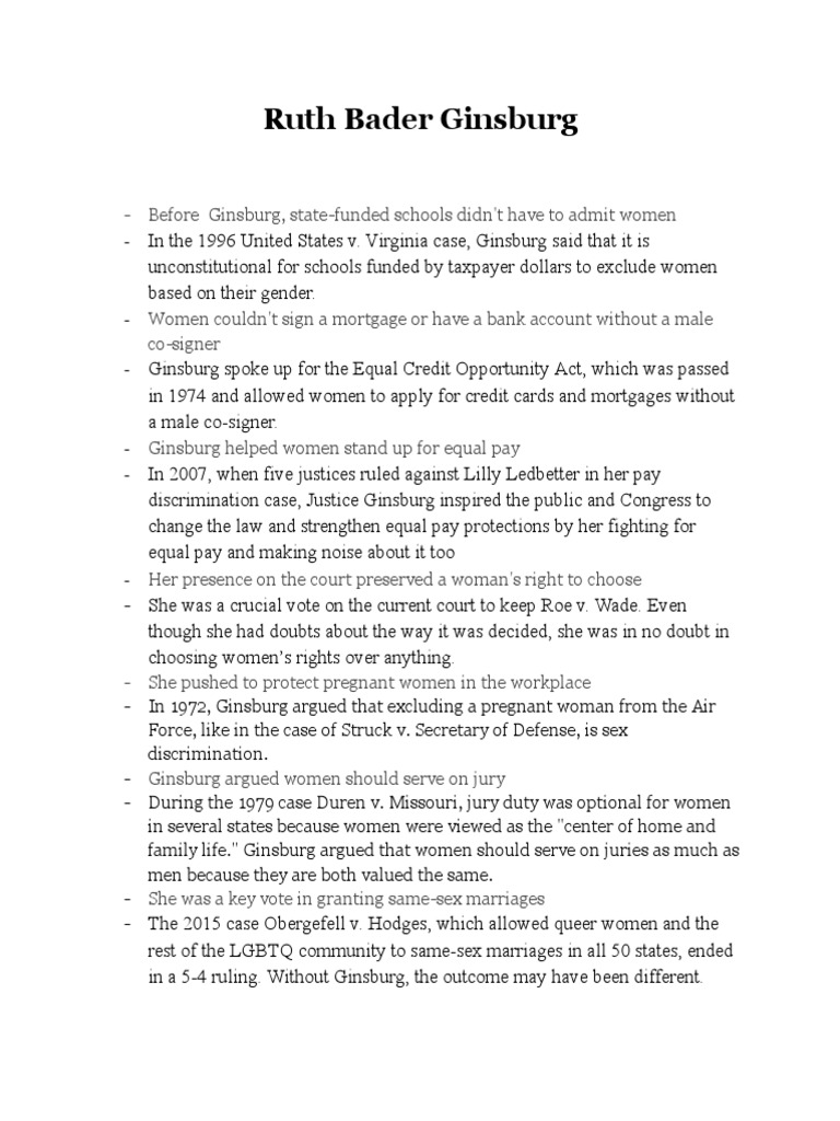 Ruth Bader Ginsburg | PDF