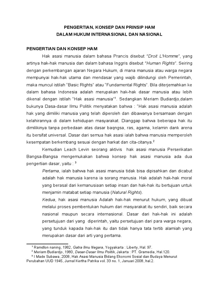 Konsep dan Prinsip Hak Asasi Manusia | PDF | Ilmu Sosial | Filsafat