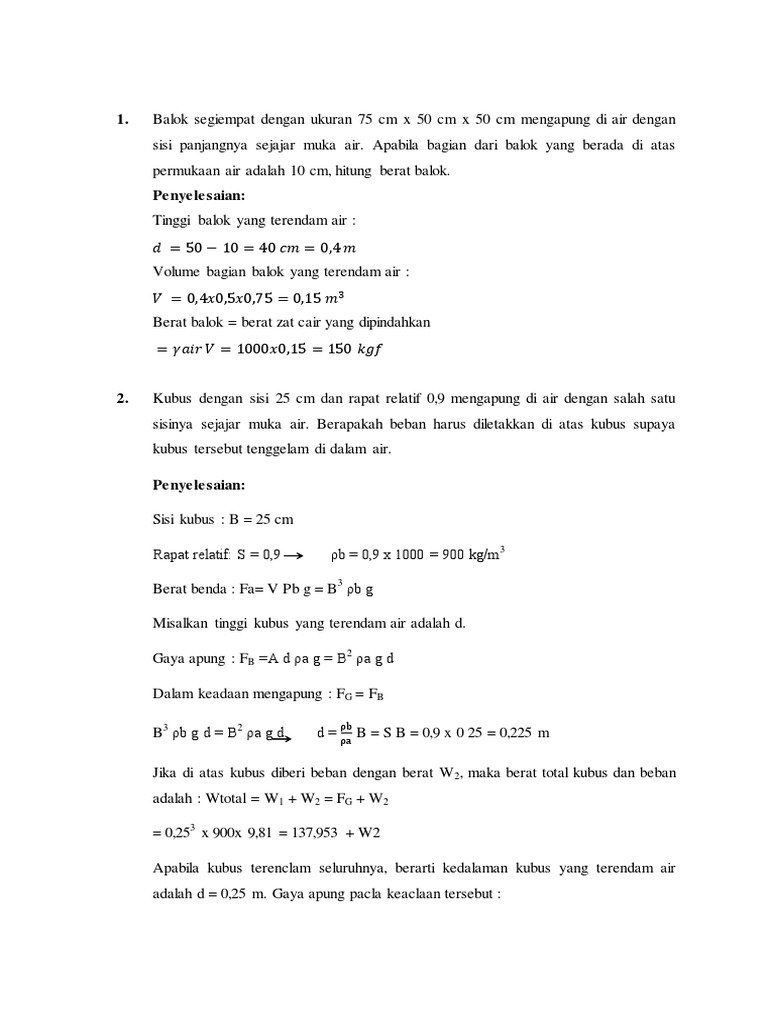 Keseimbangan Benda Terapung - IN | PDF