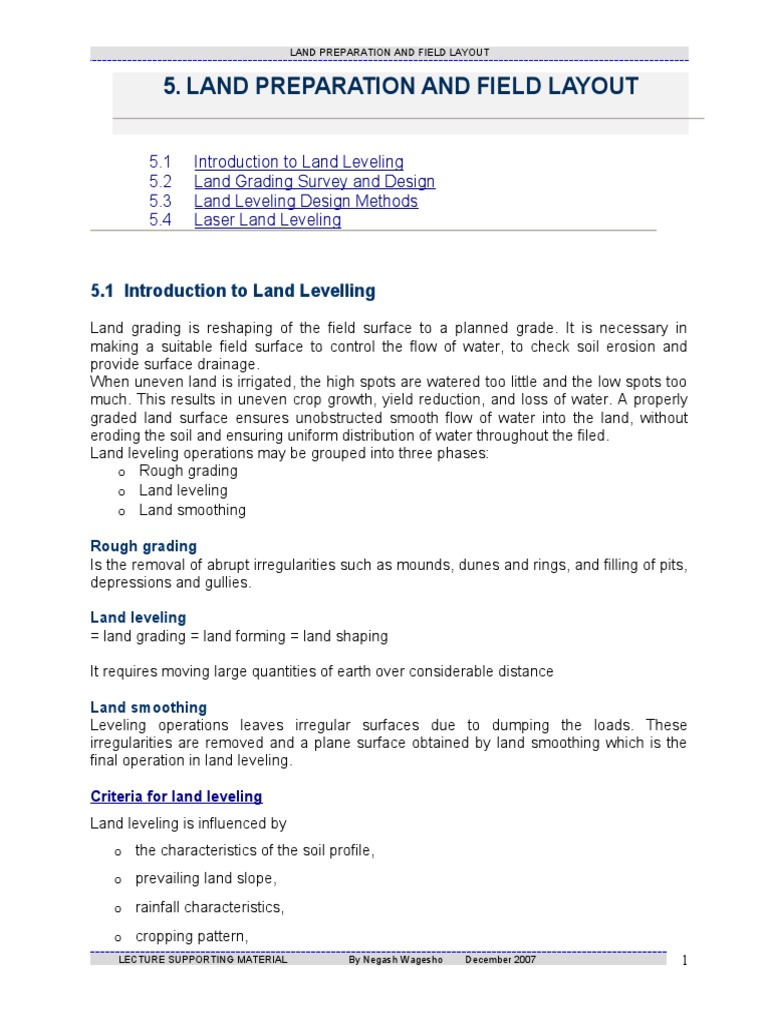 Land Leveling Techniques in Agriculture | PDF | Laser | Tractor