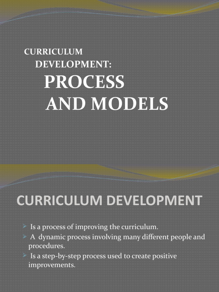Chapter 1 Lesson 3 Curriculum Development Process and Model | PDF ...