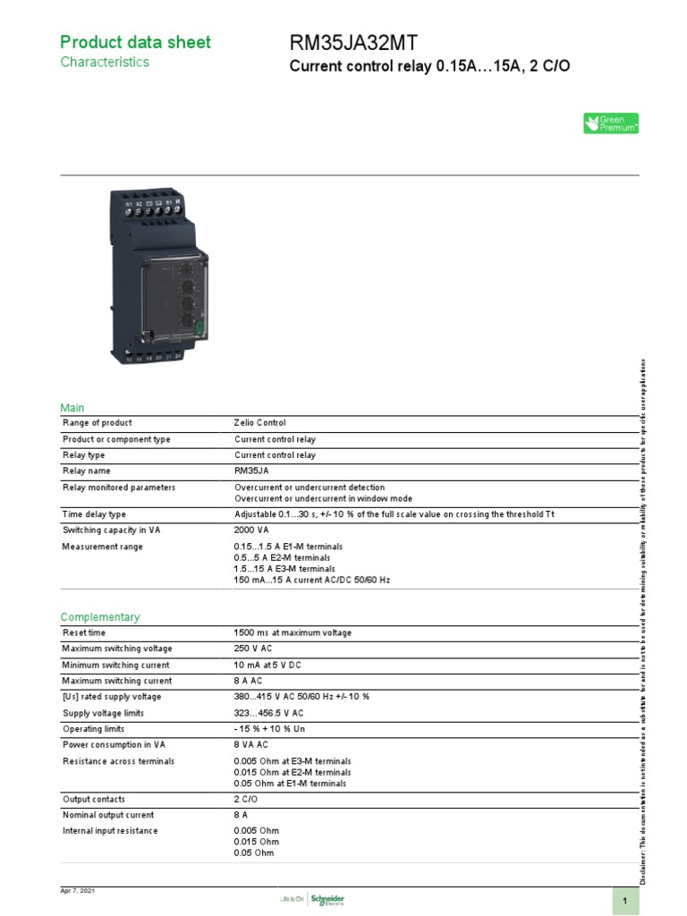 Zelio Control Relays - RM35JA32MT | PDF | Relay | International ...