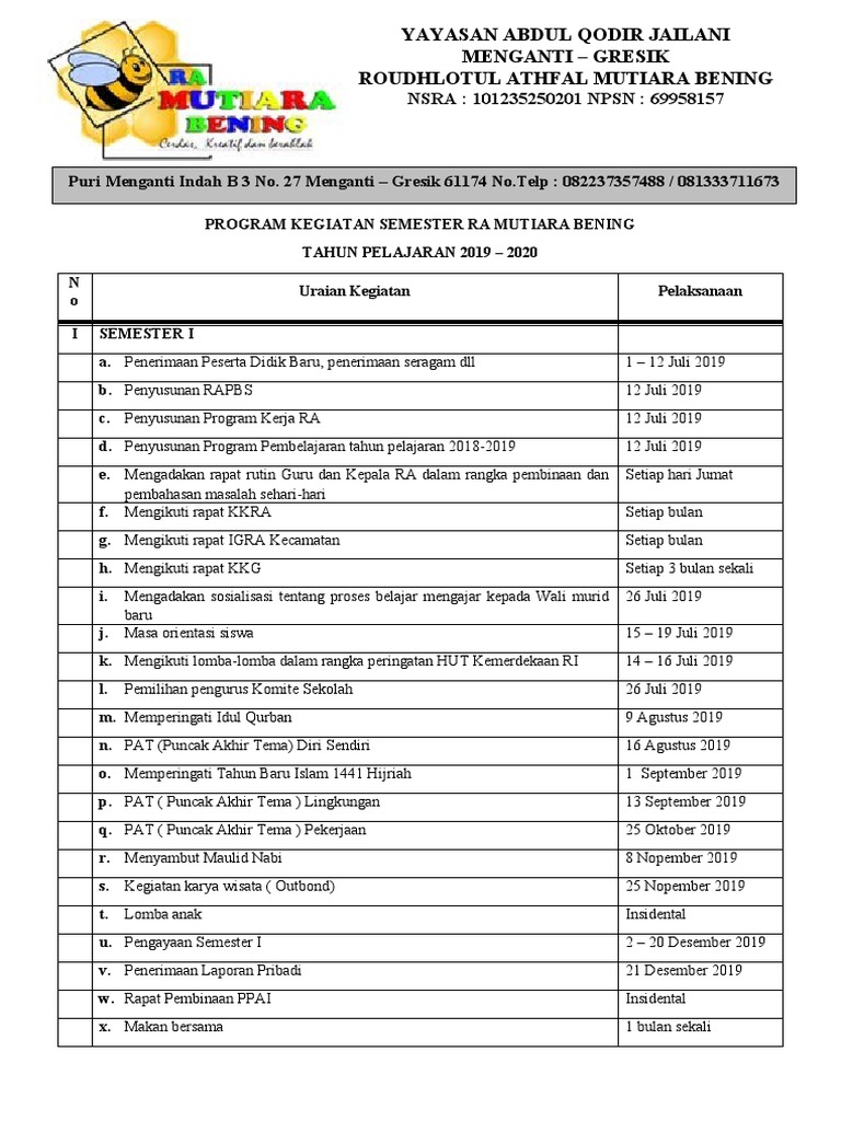 Optimized RA Program Schedule | PDF