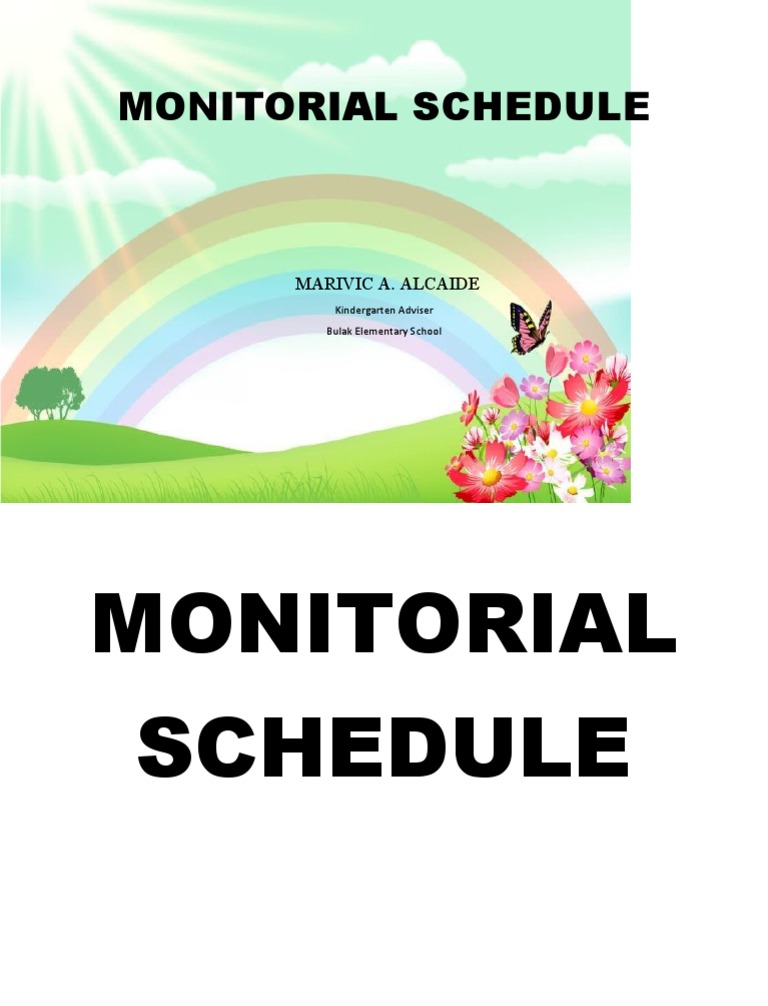 Monitorial Schedule | PDF